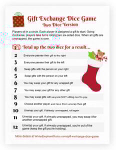 The Gift Exchange Dice Game: How to Play - White Elephant Rules